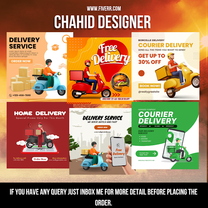 Create a delivery flyer 3d order post by Chahidbelqaid | Fiverr