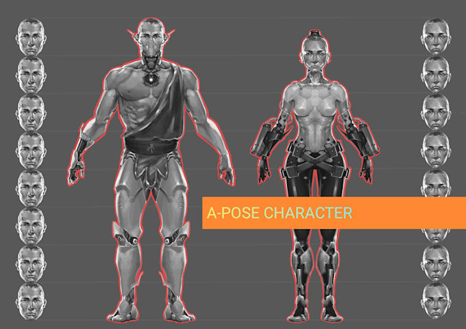 Create a pose character designs in fun art style by Milosavra | Fiverr
