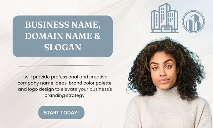 Give creative brand domain name business name logo and slogan for ...