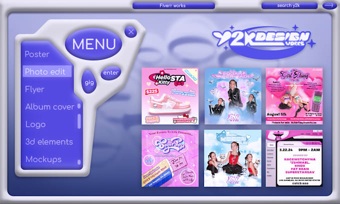 Create a y2k photo edit by Carlosurii | Fiverr