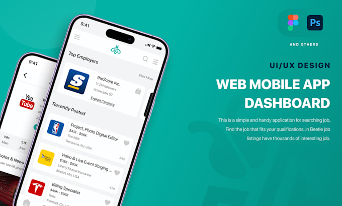 Perfectly ui ux design mobile apps, dashboards, websites by ...