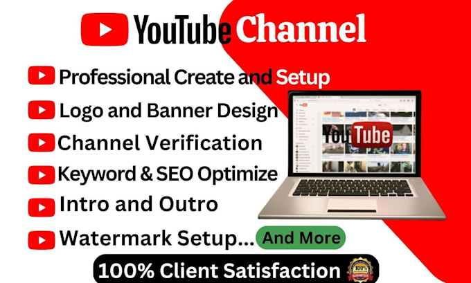 Create, setup youtube channel and optimize ,logo, banner design by Mhsijan858 | Fiverr