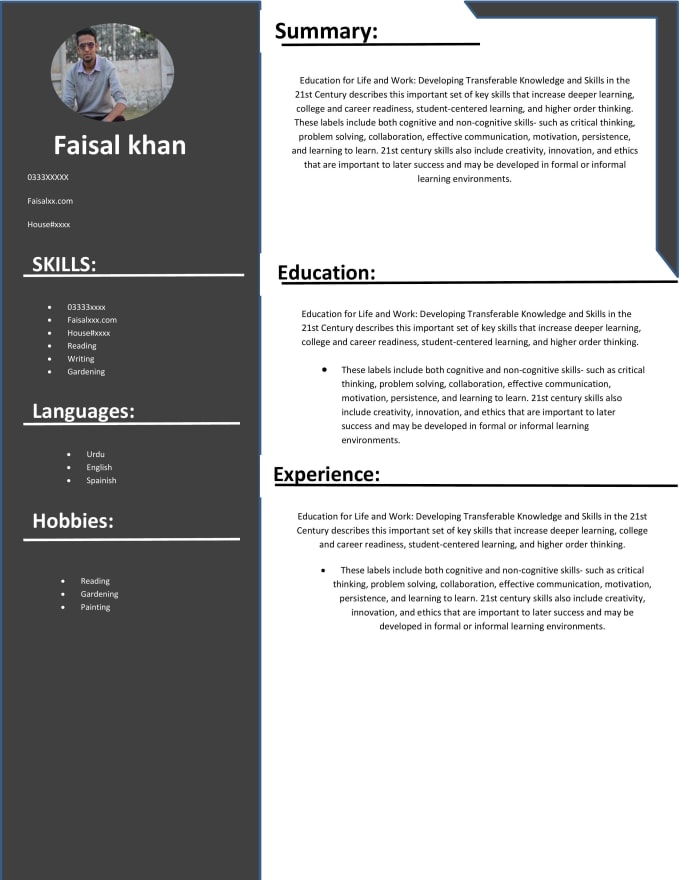 Design, optimize, rewrite your professional resume template, linked in ...