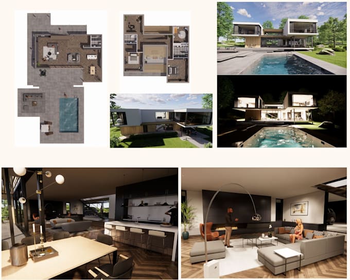 Create photorealistic explorable 3d model from your 2d plan by Benhifni | Fiverr