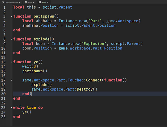 Script you something small in roblox studio by Killercotne12 | Fiverr