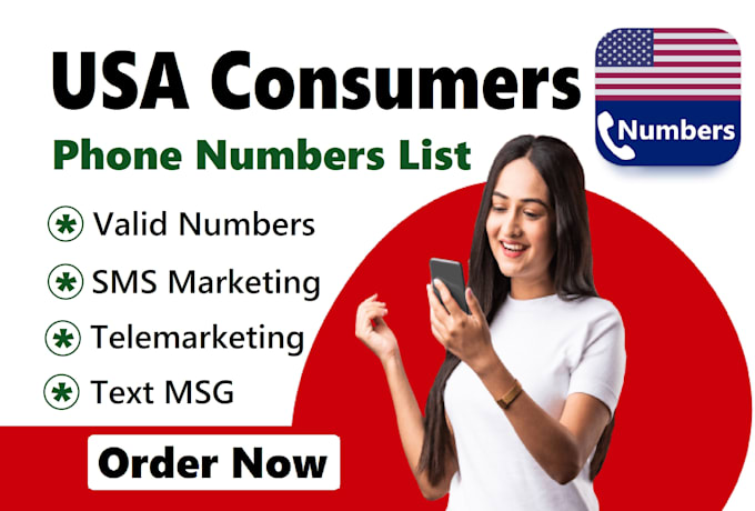 Provide usa consumers active mobile phone numbers leads by Valid ...