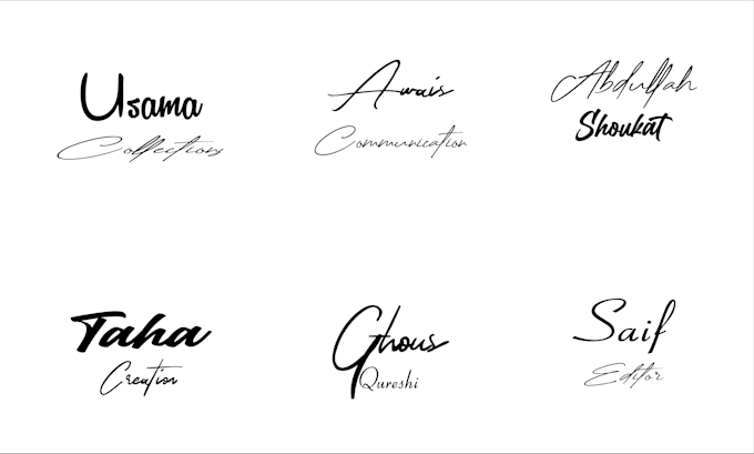 Design handwriting, scripted, signature, cursive logo design by Raja ...