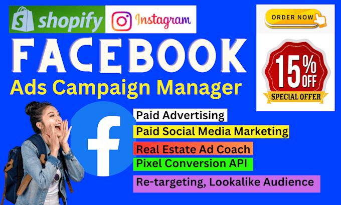 Coach shopify facebook ads campaign, paid advertising, social media ...