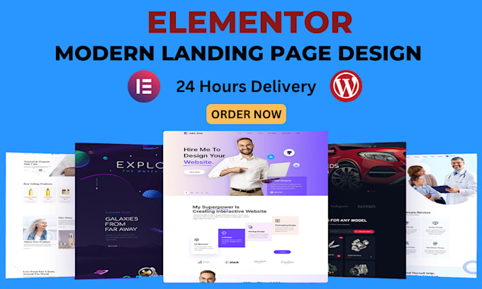 Create a modern landing page elementor or elementor pro landing page by ...