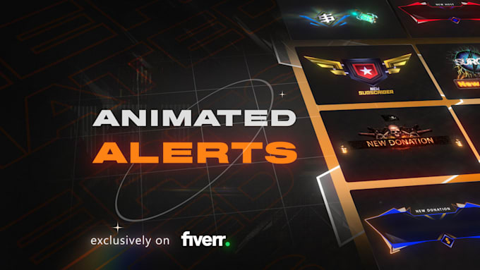Create a custom animated twitch alert package by Sberazer | Fiverr