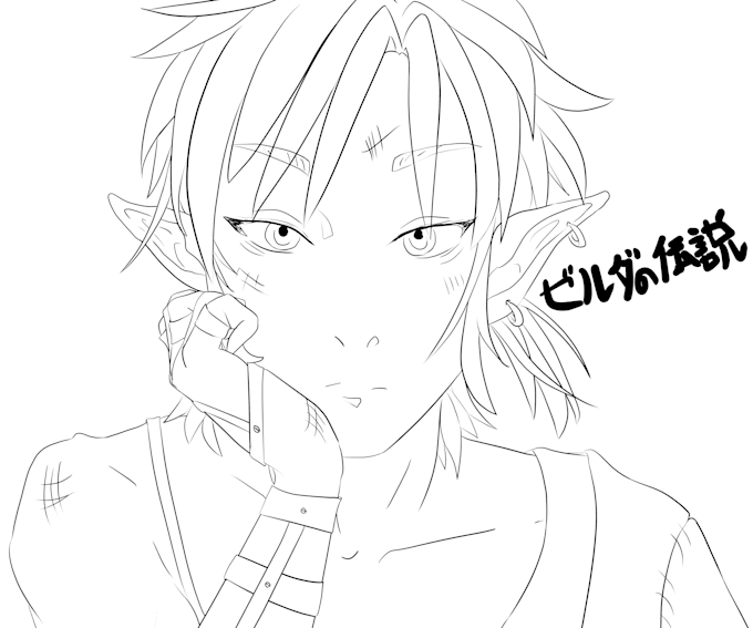 Draw anime line art by Miiiziii | Fiverr