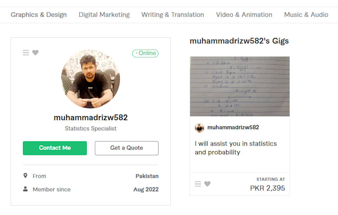 Do your statistics work here by Rizwan6106 | Fiverr