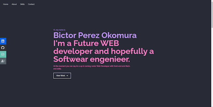 Make a portfolio using html , css, and javascript by Bictorperez11 | Fiverr