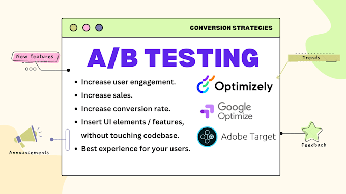 Setup ab test on your application using optimizely adobe target abtasty ...