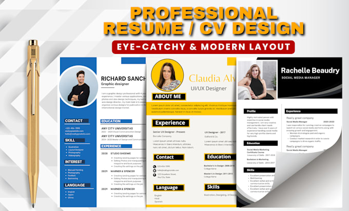 Design professional resume and cv within 1 day by Designacreation | Fiverr