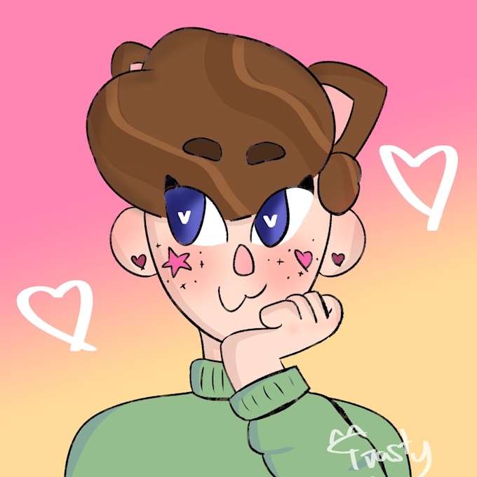Draw you a stylized profile picture by Ittybittytoasty | Fiverr
