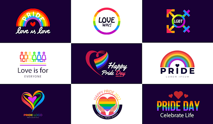Create or redesign modern pride month, rainbow or any lgbtq theme logo ...