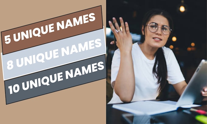 Create 5 unique brand name, business name and logo design for your ...