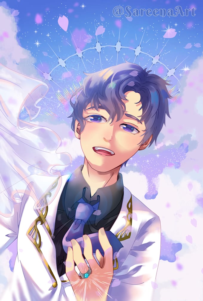 Draw a character in white clothes for you by Sareenaart | Fiverr