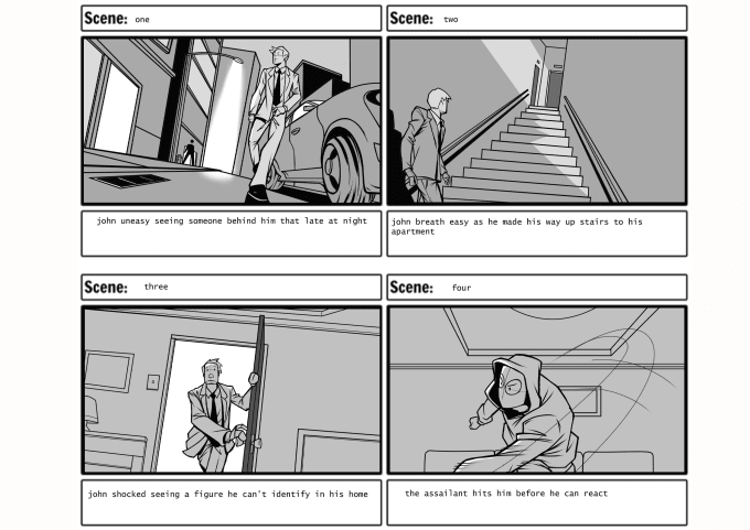 Draw storyboards and comics by Pfheonix_studio | Fiverr