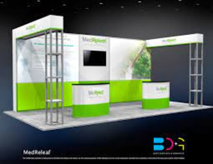 Design 3d trade show stand, expo stand or a booth by Aqsarehman848 | Fiverr