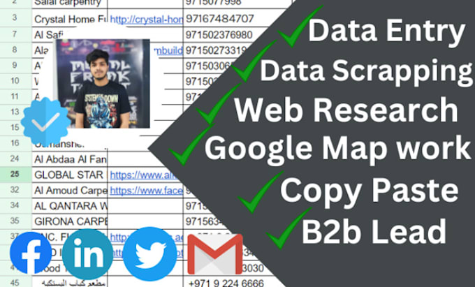 Do data mining, website scrapping, b2b lead generation by Abi4uddin | Fiverr