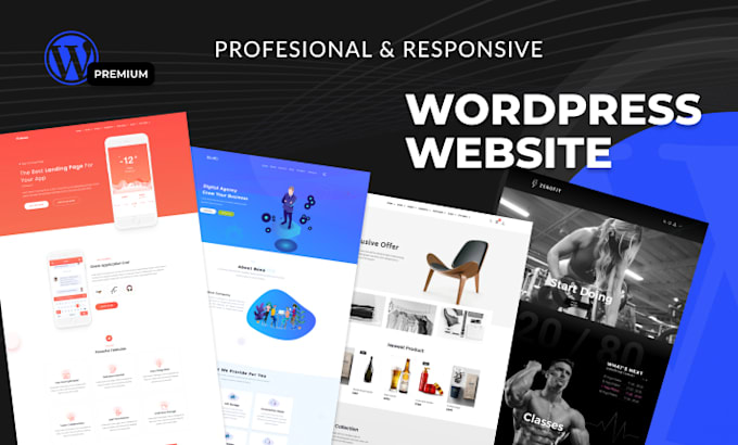 Create wordpress website design and development by Blue_wp | Fiverr