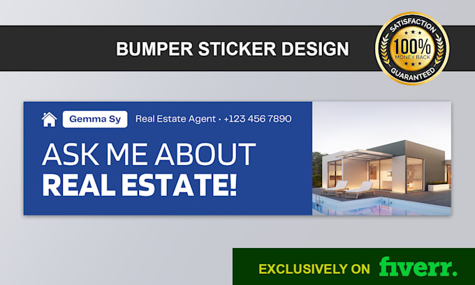 Creative bumper sticker design by Naseemkhan2 | Fiverr