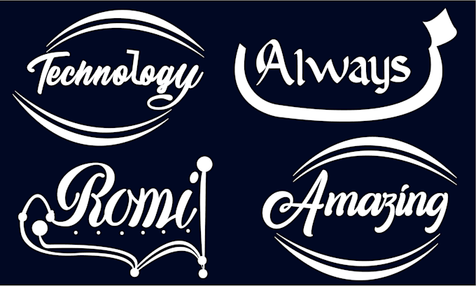 Hand draw lettering typography calligraphy script logo design expert by ...