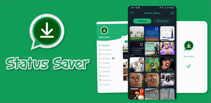 Provide you whatsapp status saver android app by Shehraz_tech | Fiverr