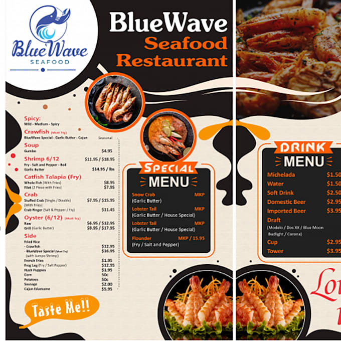 Do modern professional restaurant menu and food menu design by Faysporer | Fiverr