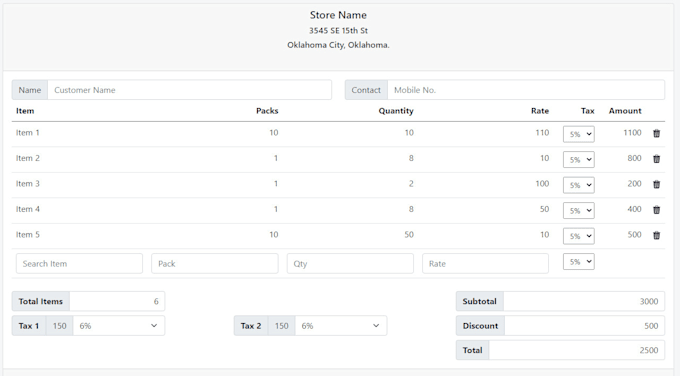 Custom invoice, billing, inventory application by Zerulean | Fiverr