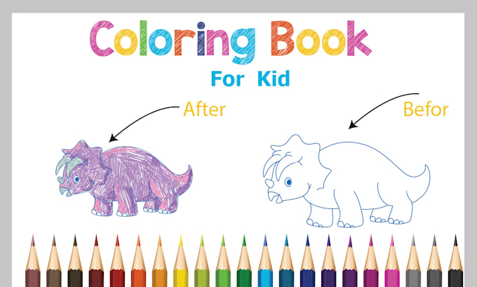 Draw coloring book page for children by Lailydesign | Fiverr