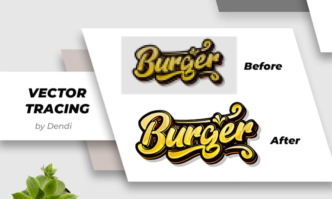 Vectorize, redraw, recreate or trace your logo by Denditriono | Fiverr