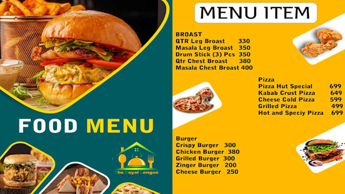Create amazing food and restaurant menus by Sagheer3 | Fiverr