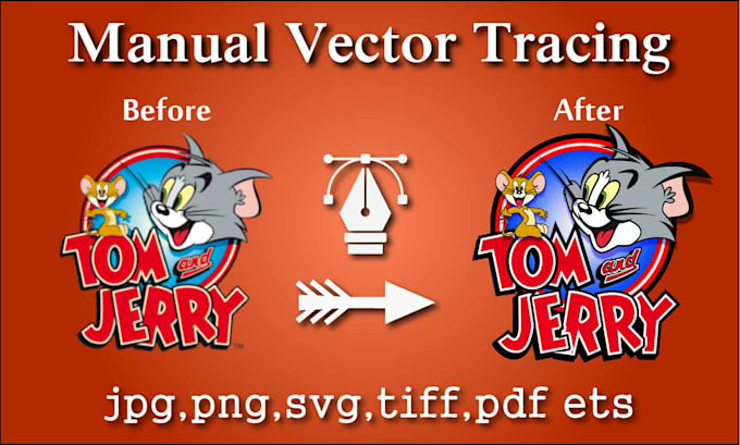 Do your image or logo in manual vector tracing, redraw, vectorize by M_i_k_u | Fiverr