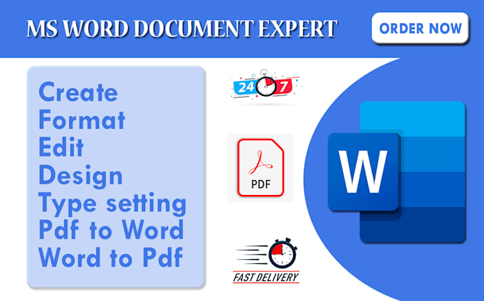 Create, edit and format microsoft word documents by Novaariana | Fiverr