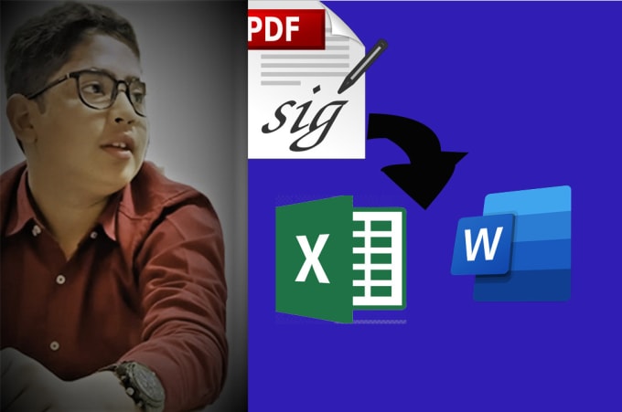 Convert any pdf file in word , excel , add watermark etc by Hamzadanish123 | Fiverr