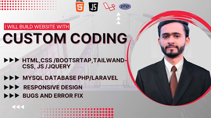 Create user friendly responsive design html,css,js,php,lravel bugs ...