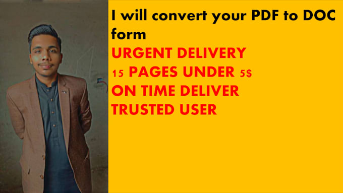 Convert your pdf file into ms word form in less time by Ashiralicheema7 ...
