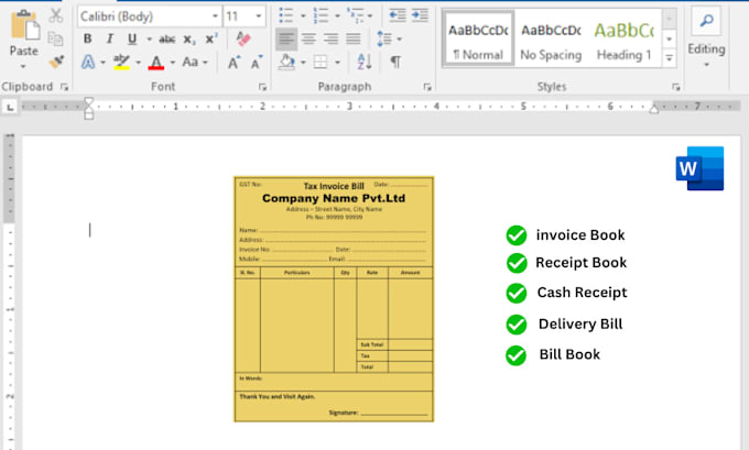 Design invoice book,bill books, receipt books by Aksana890 | Fiverr