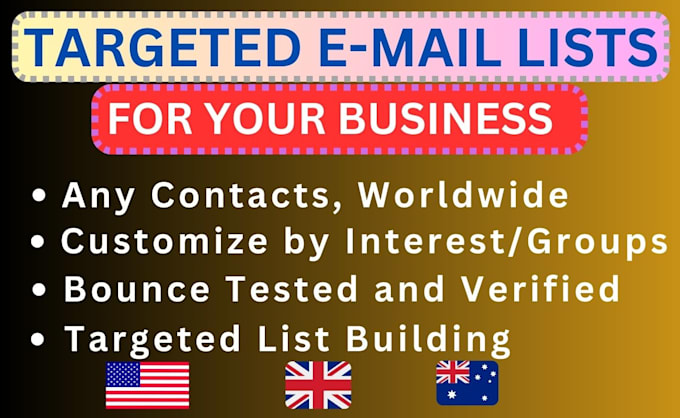 Provide a list of targeted emails for your business by Badshajn02 | Fiverr