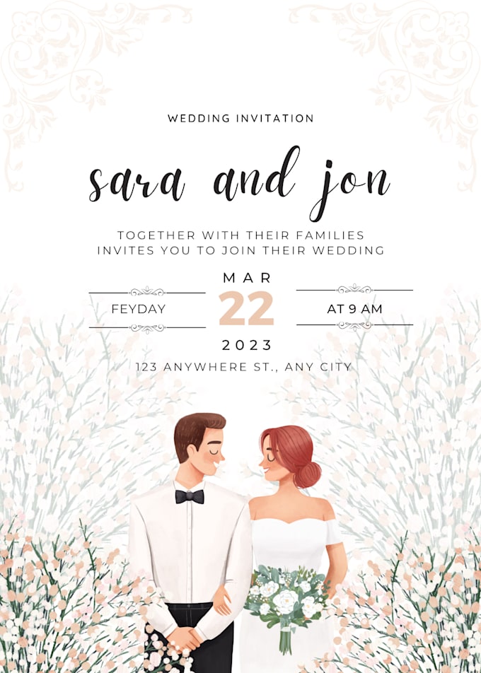 Design the most beautiful wedding invitation by Jamalchakir712 | Fiverr