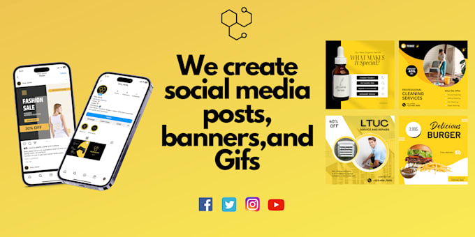Create professional social media posts, banners, an gifs by Hiveniche ...