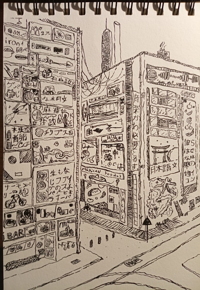 Draw a detailed ink drawing and send it to you by Just_budyn | Fiverr