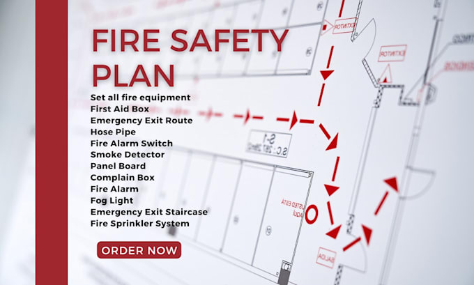 Design fire safety plan, fire evacuation plan, map diagram by Mfahad001 ...
