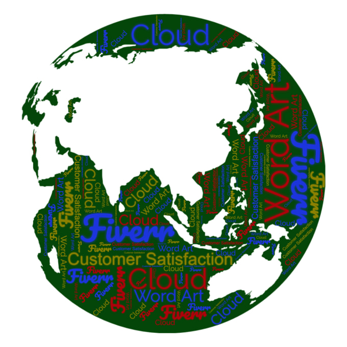 Create custom shape, word cloud art, tag cloud, word cloud by ...