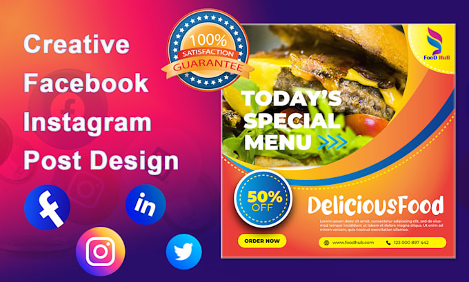 Design creative facebook instagram post design by Alisha8_graphic | Fiverr