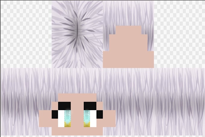 Create a hd minecraft skin eyes and hair only by Aurorakatva | Fiverr