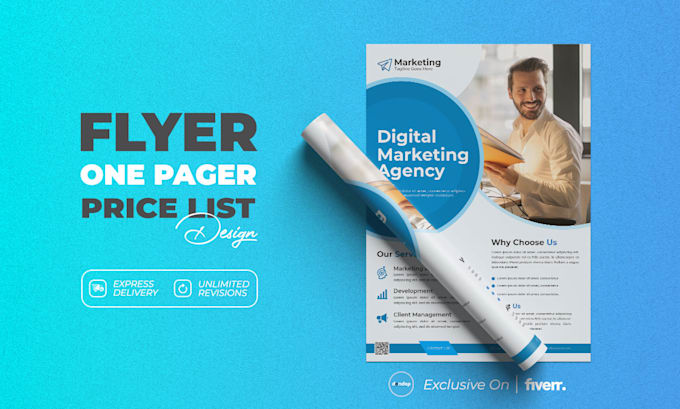 Design one pager, sales sheet, price list, business flyer by ...